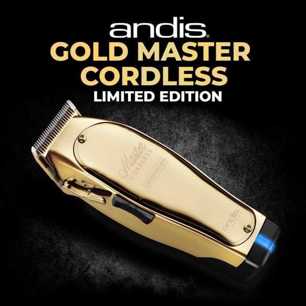 Andis Master MLC Clipper Cordless Lithium Ion Gold Edition - Finishing ...